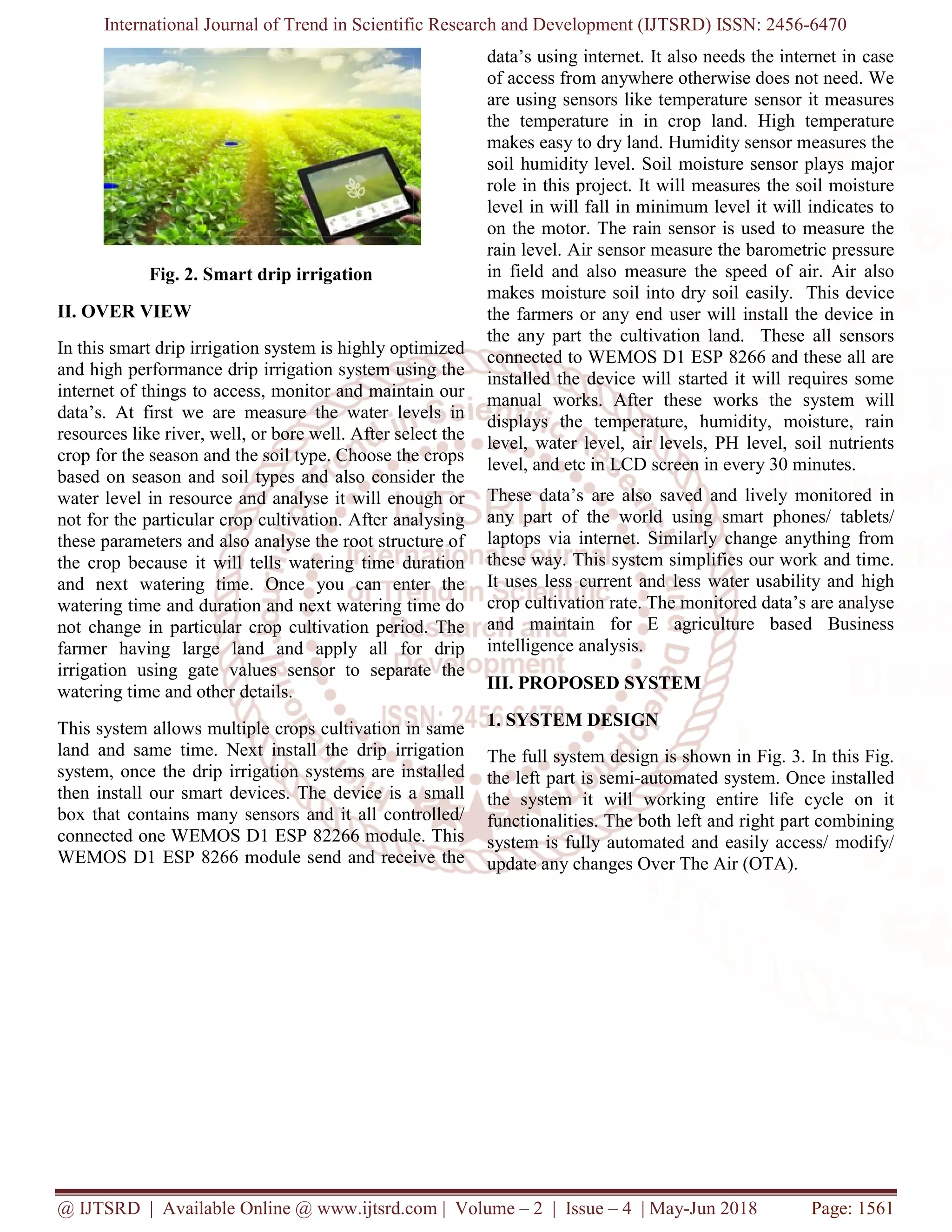 Smart Drip Irrigation System | PDF