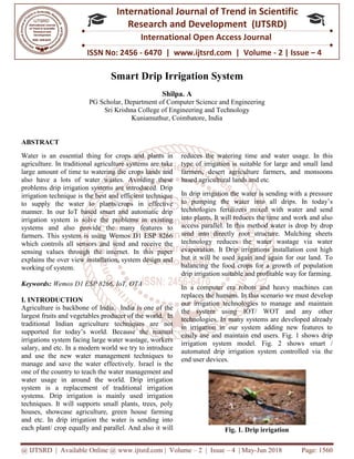Smart Drip Irrigation System | PDF