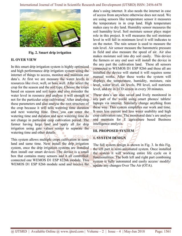 Smart Drip Irrigation System | PDF | Agriculture | Industries