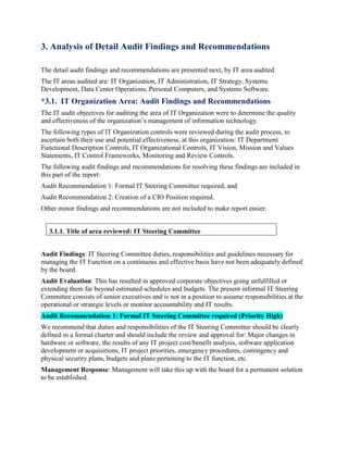 Audit Report Model and Sample | PDF
