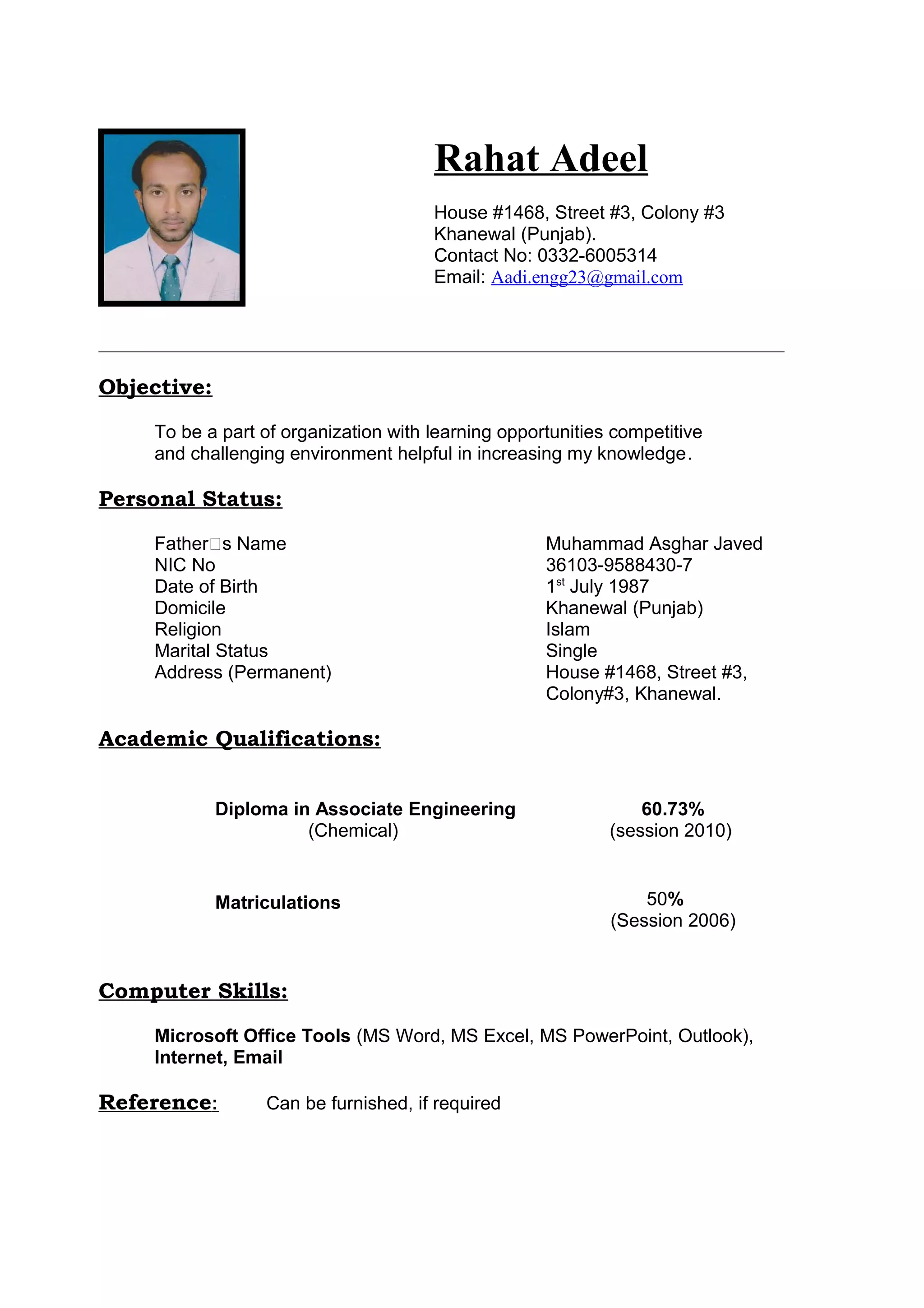 My resume | DOC