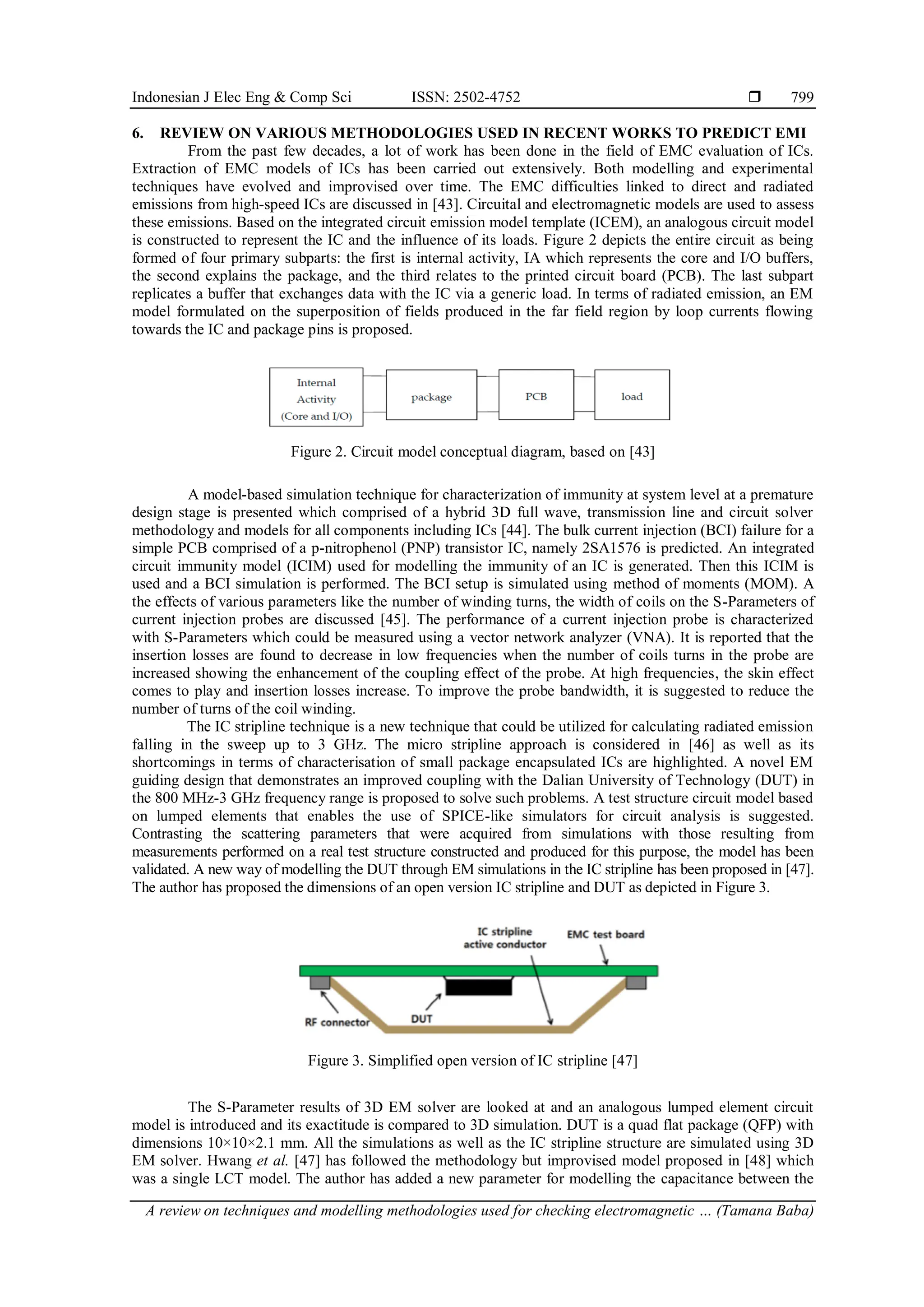 A review on techniques and modelling methodologies used for checking electromagnetic ...
