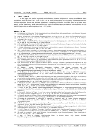 On the computation of the automorphisms group of low density parity check codes using genetic ...