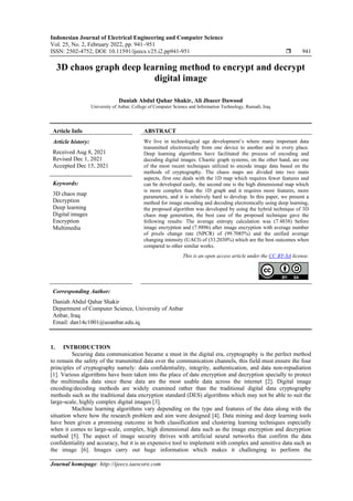 3D chaos graph deep learning method to encrypt and decrypt digital image | PDF
