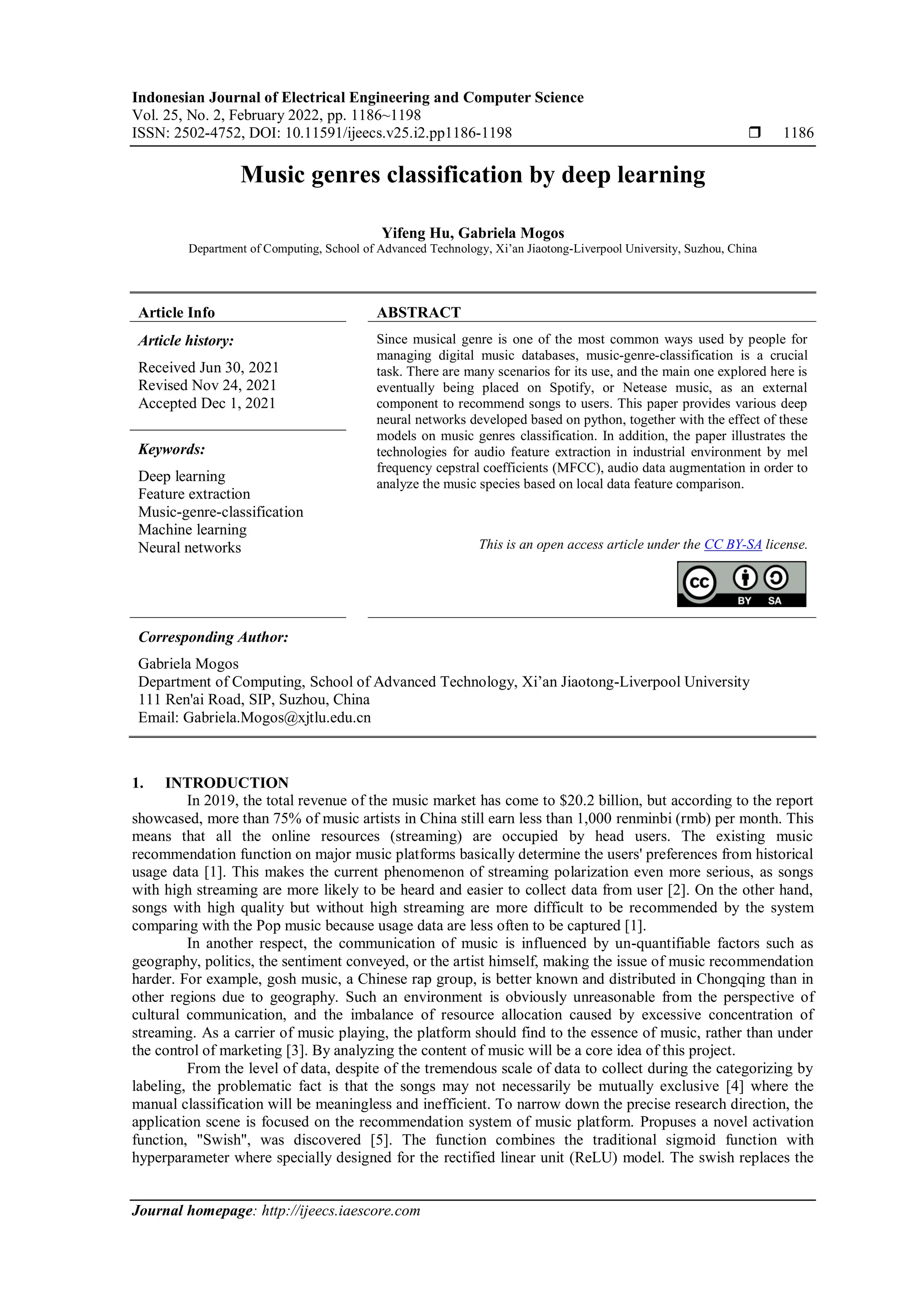 Music genres classification by deep learning | PDF