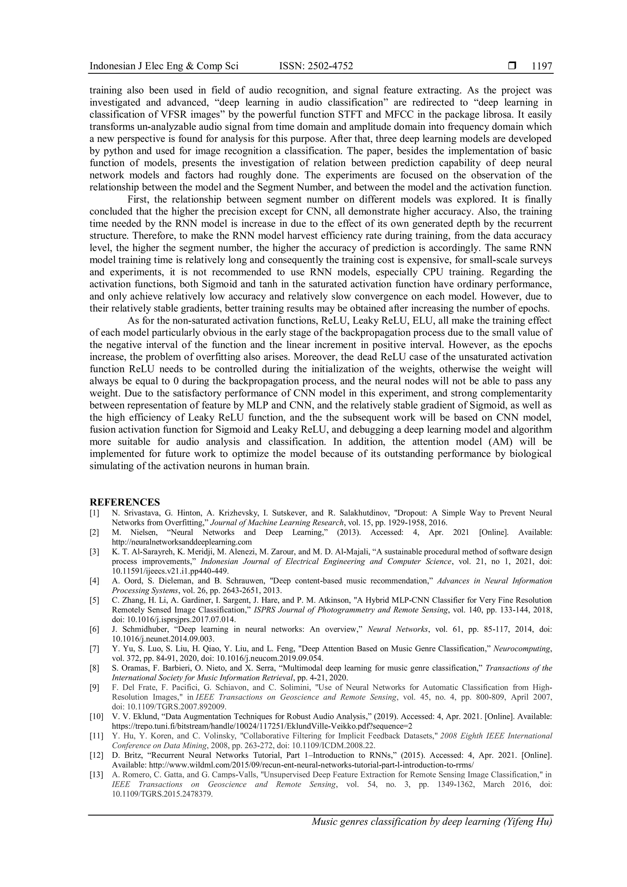 Music genres classification by deep learning | PDF