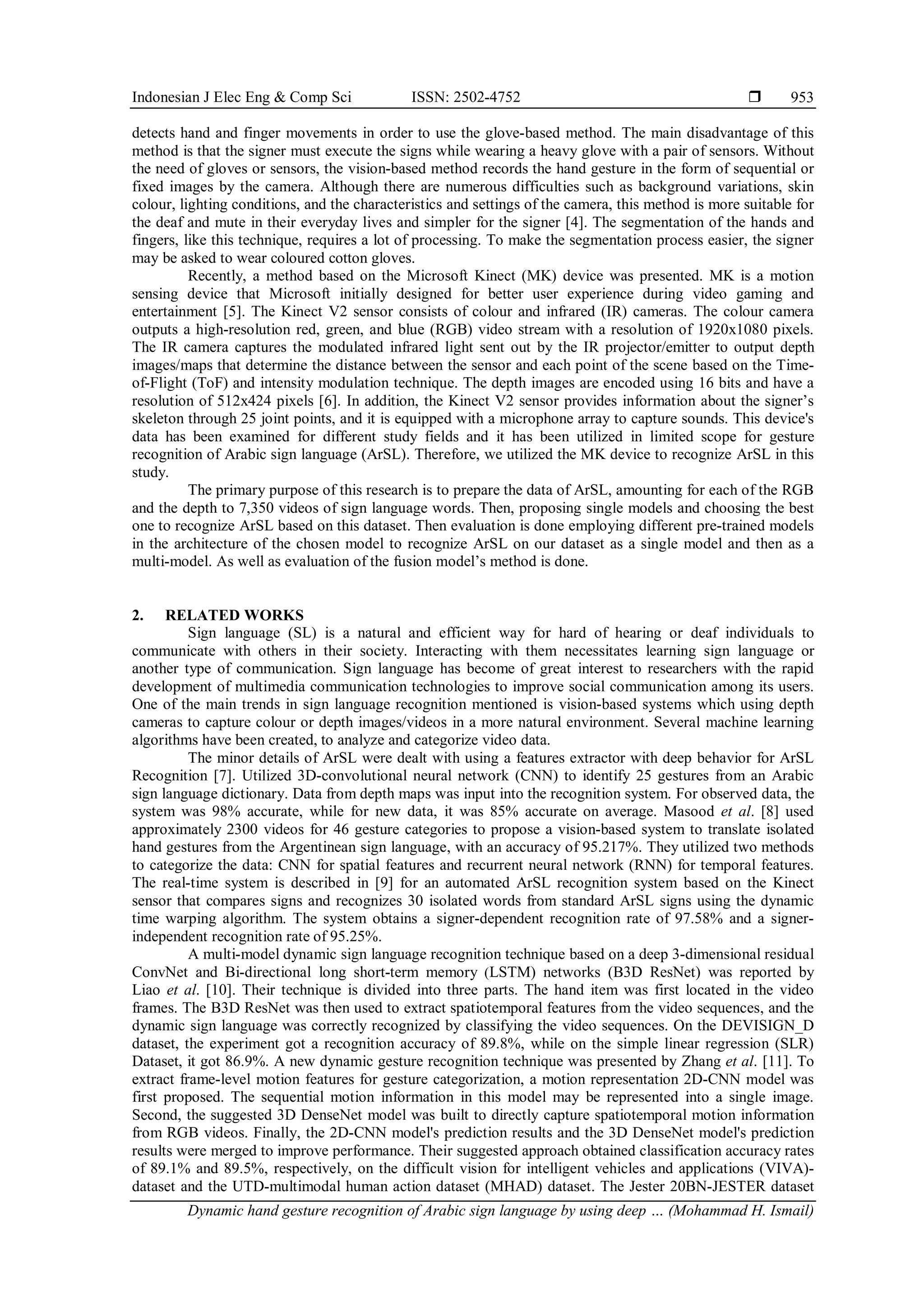 Dynamic hand gesture recognition of Arabic sign language by using deep ...