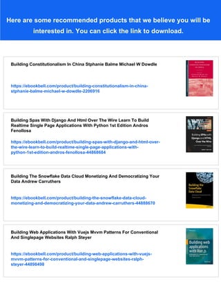 Building Constitutionalism In China Stphanie Balme Michael W Dowdle Eds ...