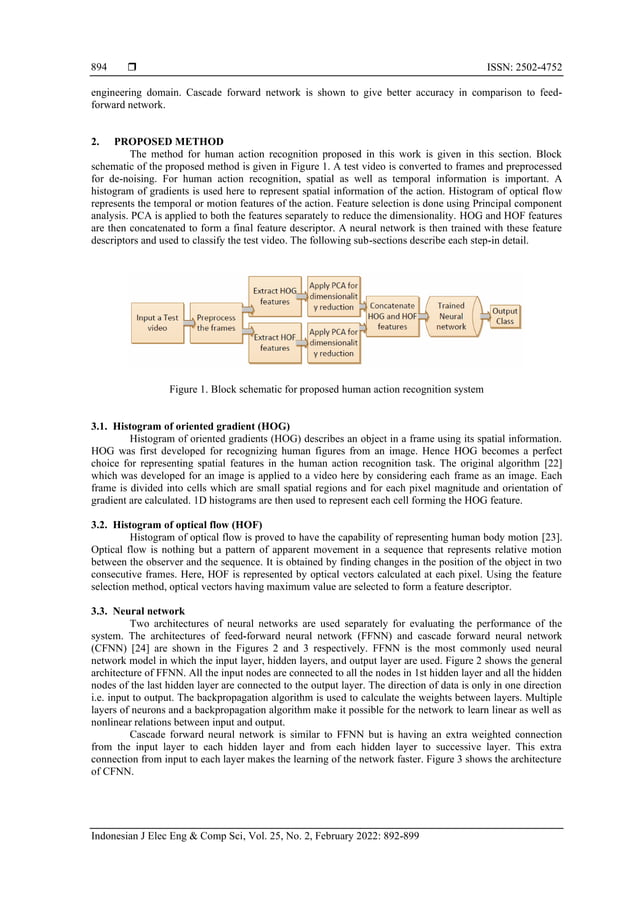 Comparison of feed forward and cascade forward neural networks for human action recognition | PDF