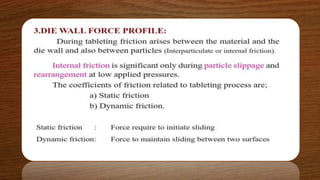 various types of forces on tablet compaction | PPTX