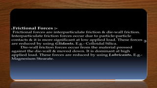 various types of forces on tablet compaction | PPTX