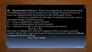various types of forces on tablet compaction | PPTX