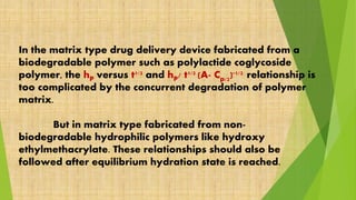 effect of system parameters on controlled release drug delivery | PPTX