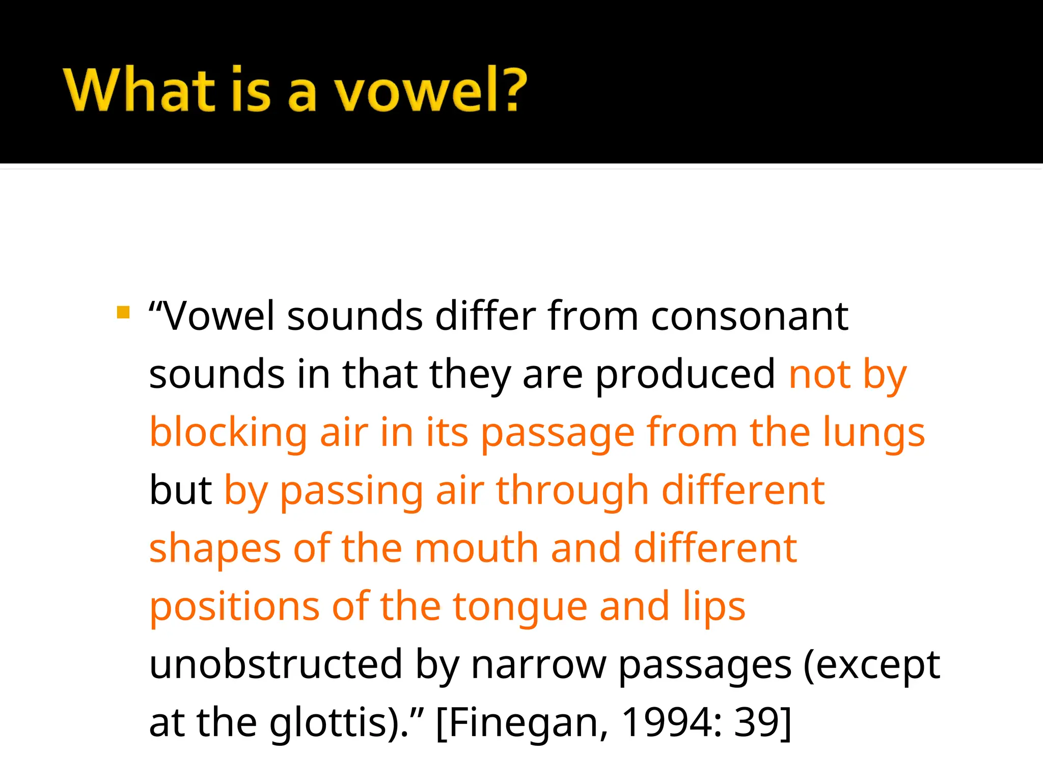 Definition of Vowels Description of Vowels Dipthongs | PPT