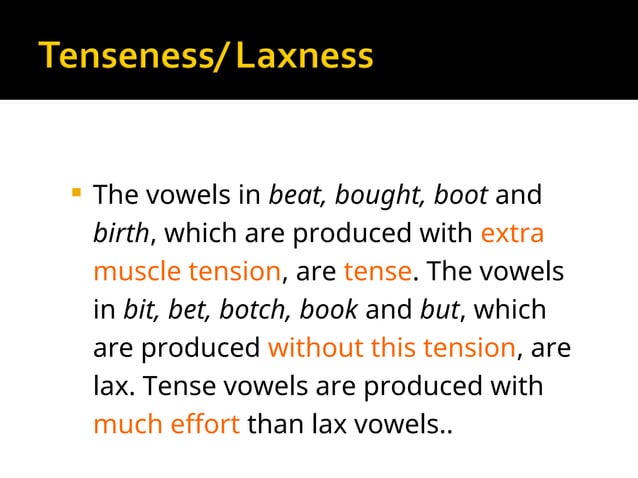 Definition of Vowels Description of Vowels Dipthongs | PPT | Lung and ...