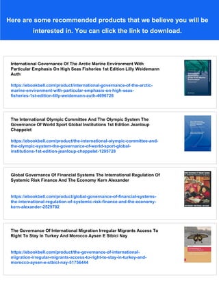 The International Governance Of Artificial Intelligence Mark Chinen | PDF