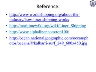 Presentation on Liner SHIPPING | PPTX