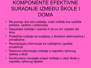 UKLJUČIVANJE RODITELJA U OBRAZOVNI PROCES | PPT