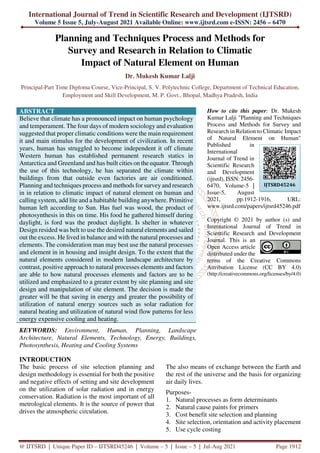 Planning and Techniques Process and Methods for Survey and Research in ...