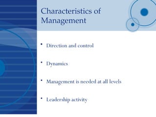 Management- Definition and Function presentation | PPTX