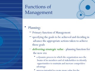 Management- Definition and Function presentation | PPTX