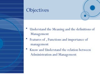 Management- Definition and Function presentation | PPTX