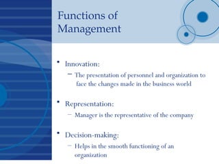 Management- Definition and Function presentation | PPTX