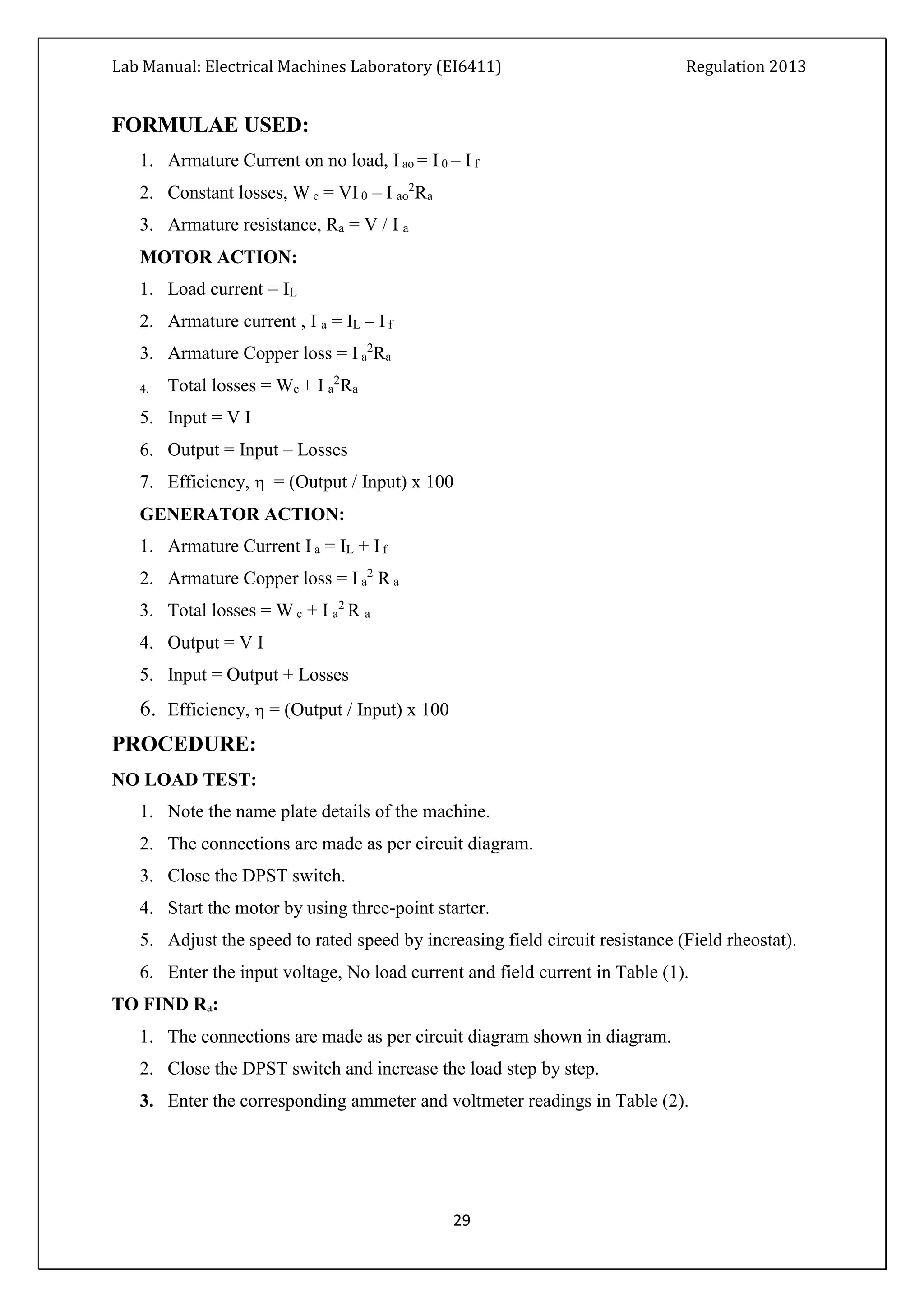 269010454 electrical-machines-lab-manual-for-petrochemaical | PDF | Physics | Science
