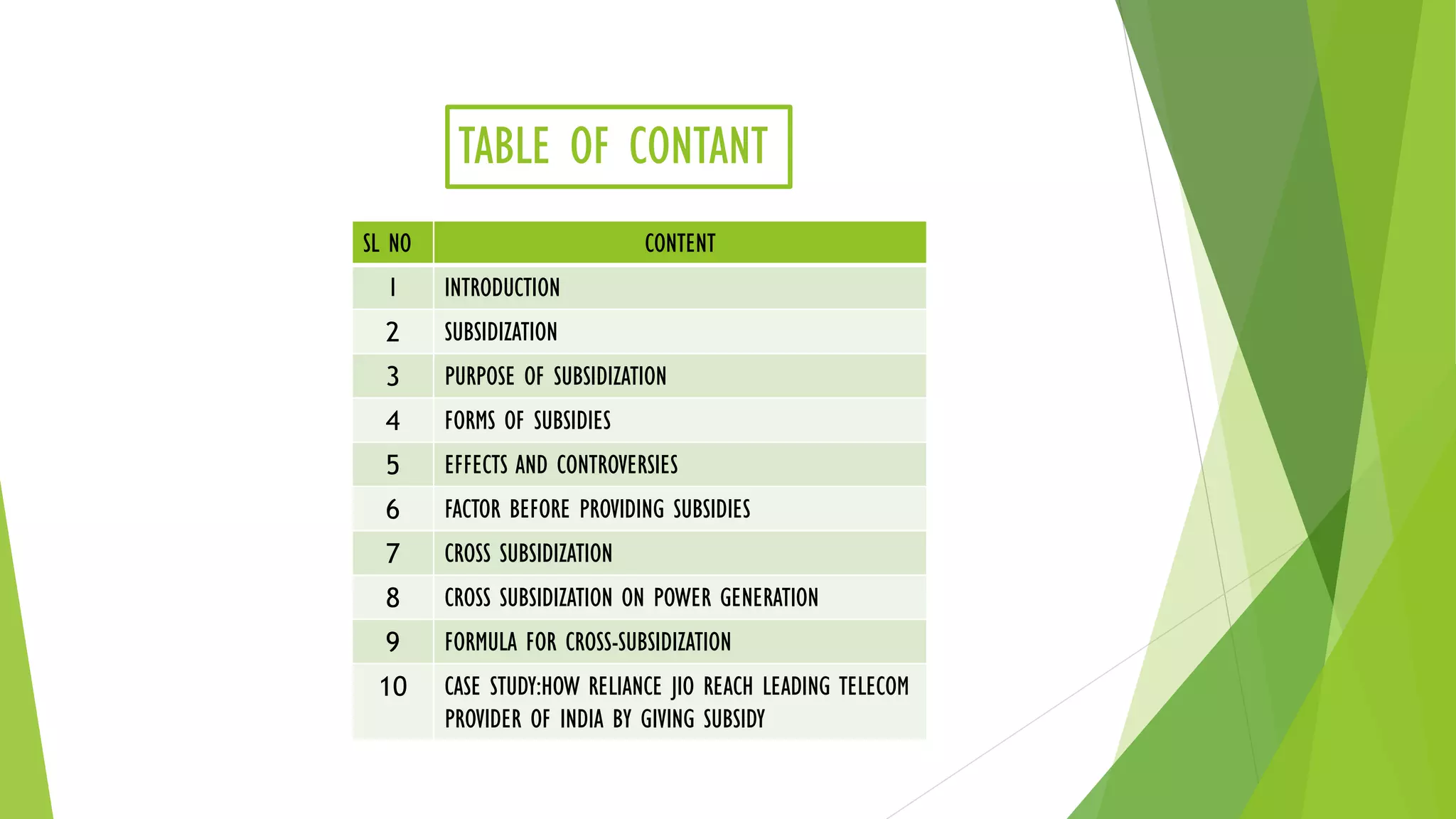 subsidization and cross subsidization | PDF