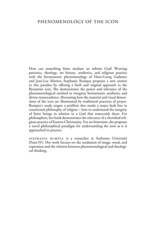 Phenomenology Of The Icon Mediating God Through The Image Stephanie ...