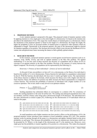 Analysis and comparison of a proposed mutation operator and its effects on the performance of ...