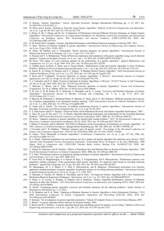 Analysis and comparison of a proposed mutation operator and its effects on the performance of ...