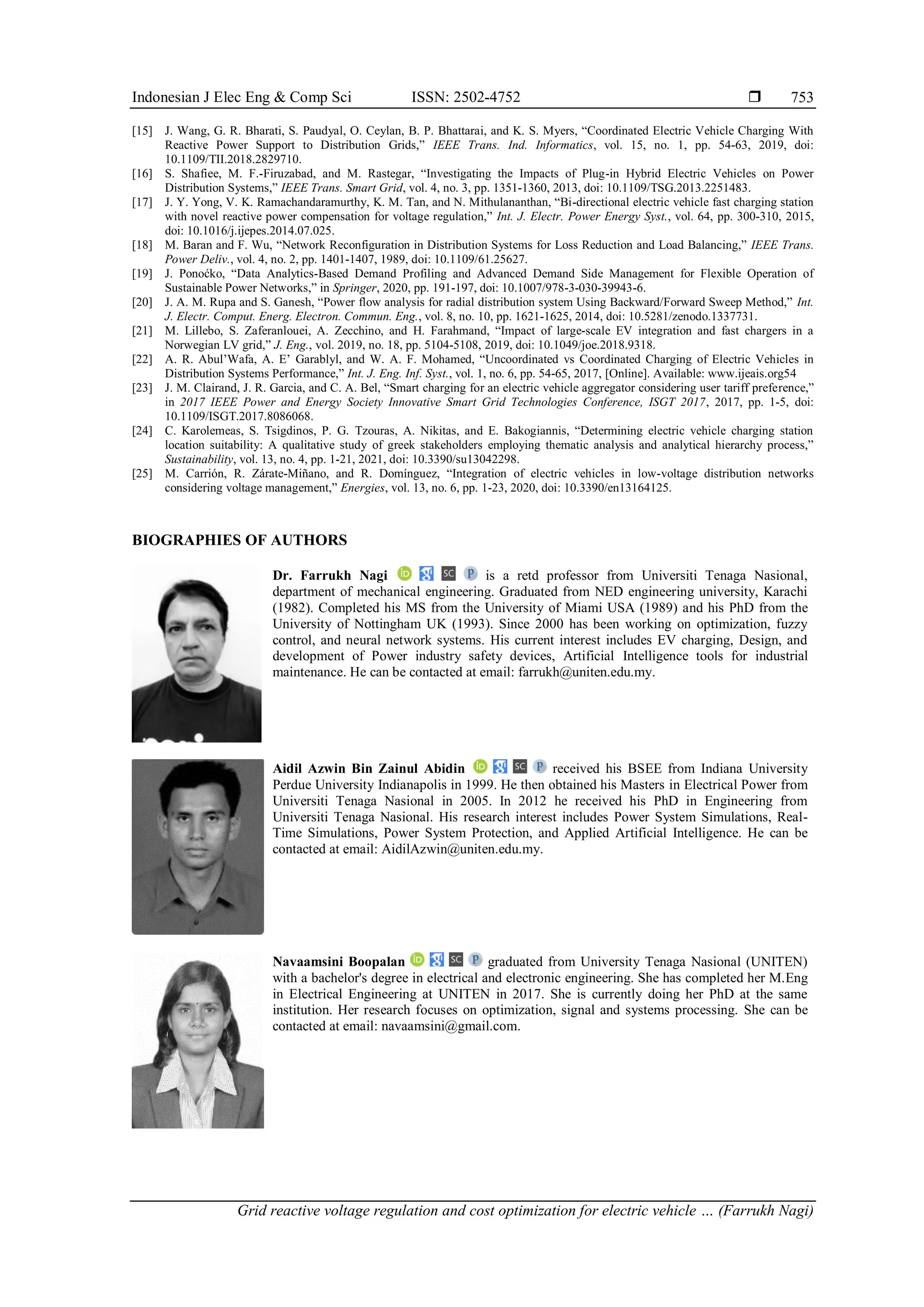 Grid Reactive Voltage Regulation And Cost Optimization For Electric