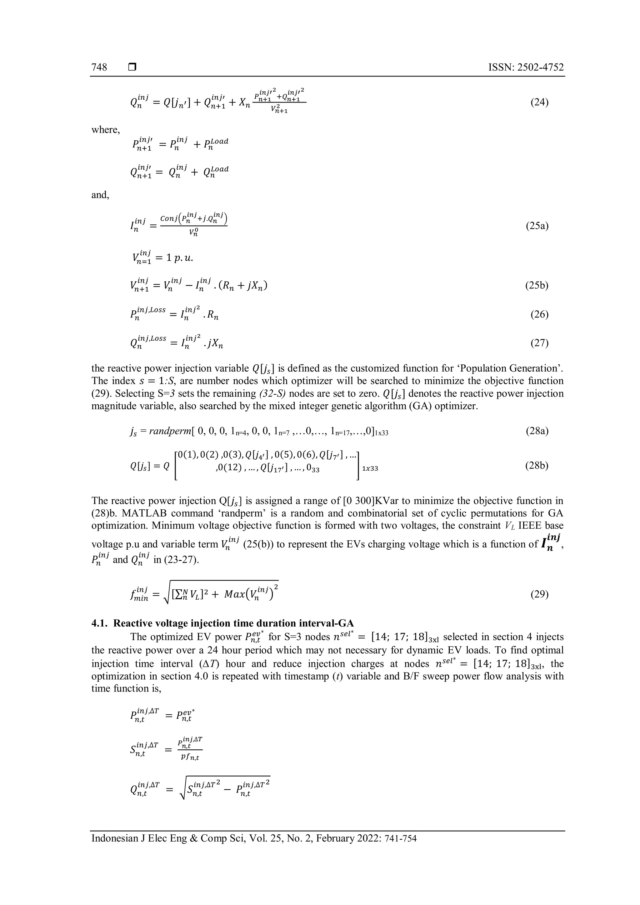 Grid Reactive Voltage Regulation And Cost Optimization For Electric
