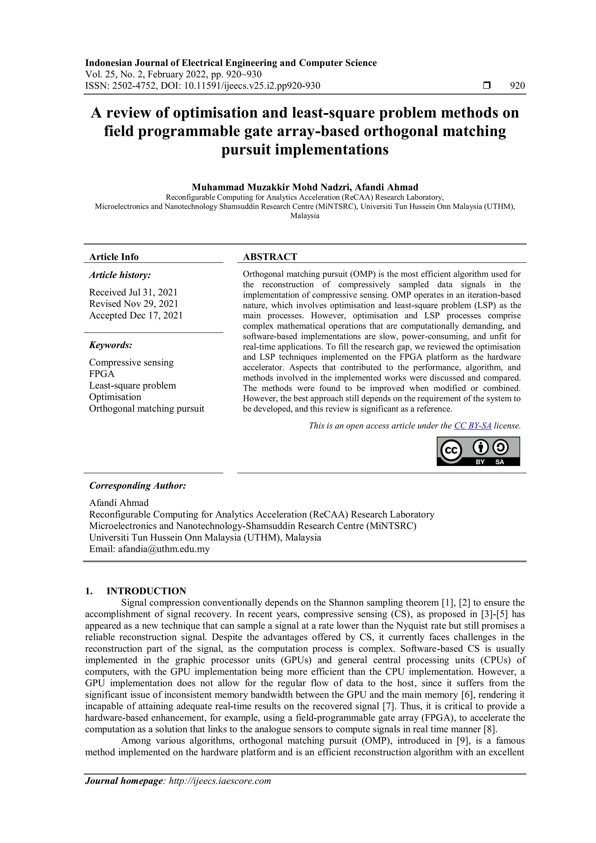 A Review Of Optimisation And Least Square Problem Methods On Field Programmable Gate Array Based