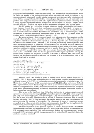 A review of optimisation and least-square problem methods on field programmable gate array-based ...