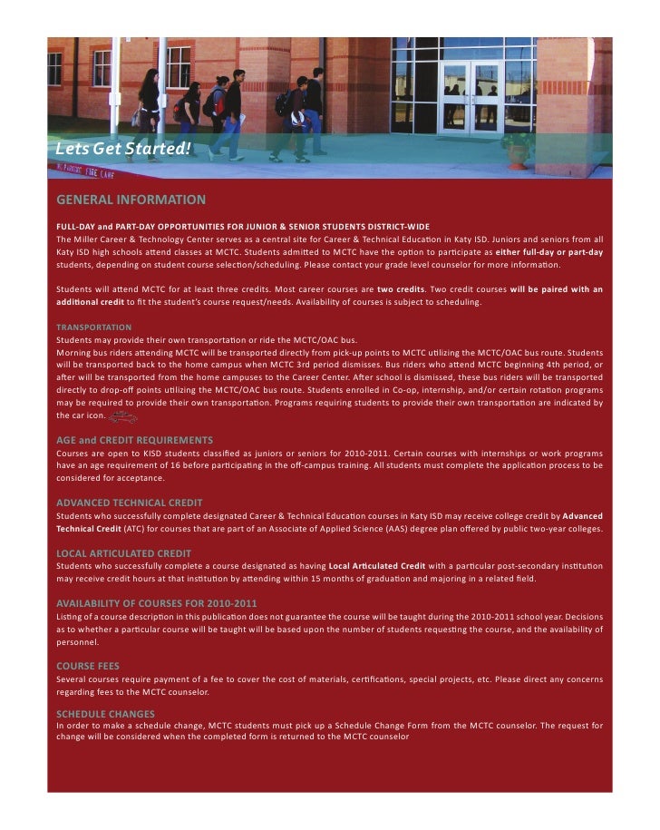 Miller Career Center Brochure