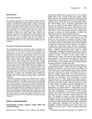 Indigenous technical knowledge and formulations of ugali and uji in ...