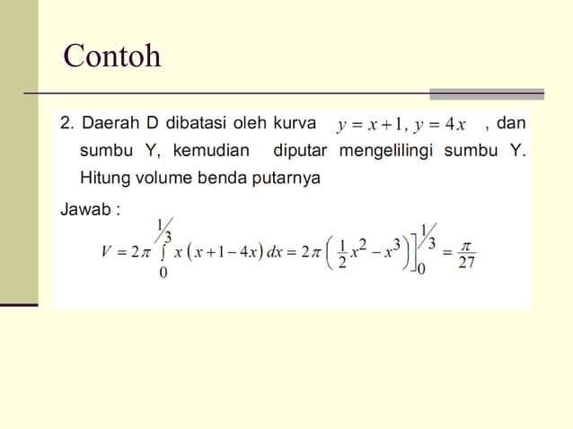 integral (anti turunan) untuk kalkulus I | PPT