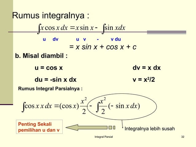 integral (anti turunan) untuk kalkulus I | PPT