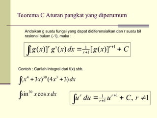 integral (anti turunan) untuk kalkulus I | PPT