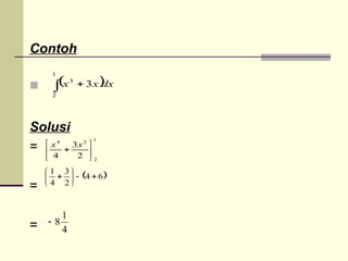 integral (anti turunan) untuk kalkulus I | PPT