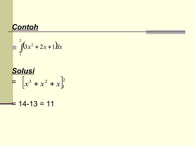 integral (anti turunan) untuk kalkulus I | PPT