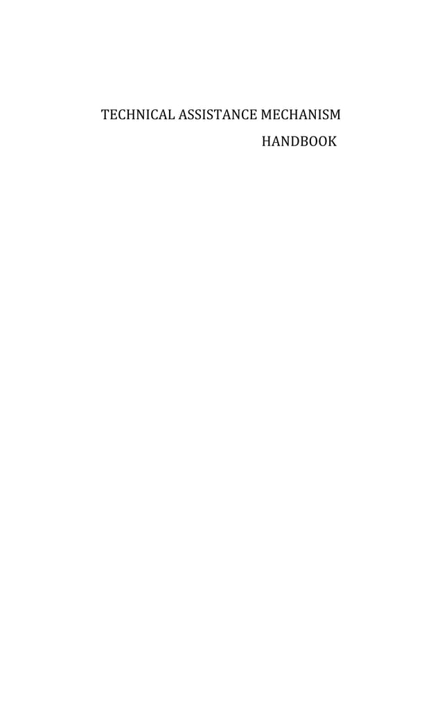 269717499 technical-assistance-mechanism-handbook | PDF | Education ...