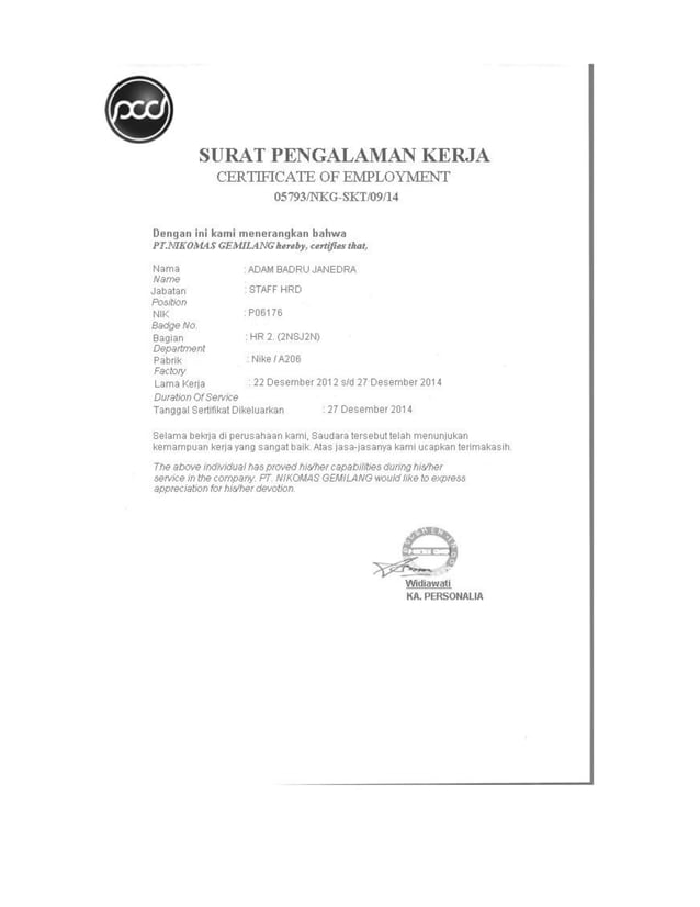 PAKLARING KERJA | PDF