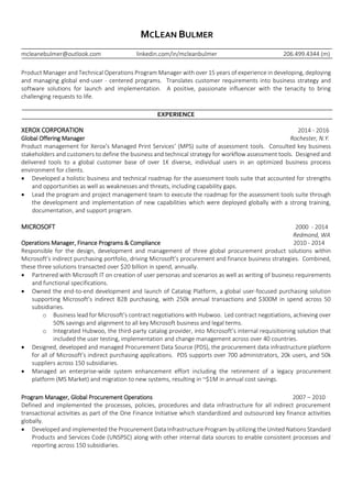 McLean E Bulmer Resume | PDF | Business Utilities | Business