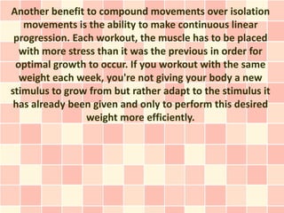 Compound and Isolation Exercises | PPTX