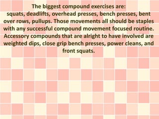 Compound and Isolation Exercises | PPTX