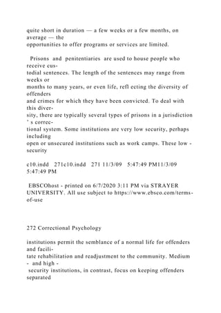 269Chapter 10 CORRECTIONAL PSYCHOLOGY .docx
