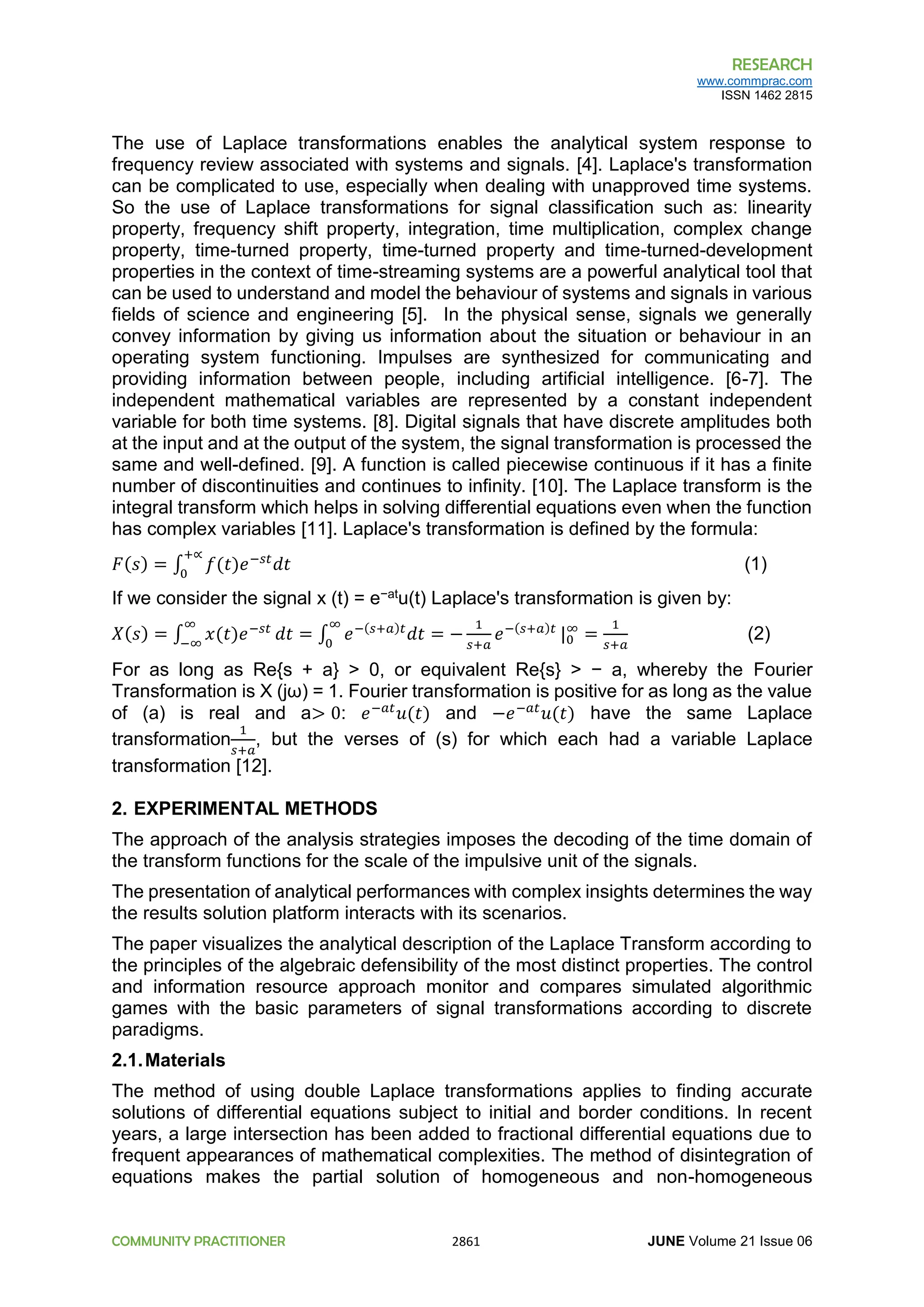 THE PROPERTIES OF CLASSIFYING SIGNALS IN CONTINUOUS TIME AND DISCRETE USING THE MATHEMATICAL ...